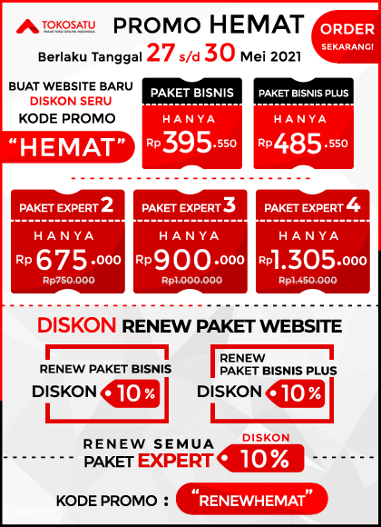 Promo Hemat Tokosatu 27 s/d 30 Mei 2021 | Tokosatu.com Jasa Pembuatan ...