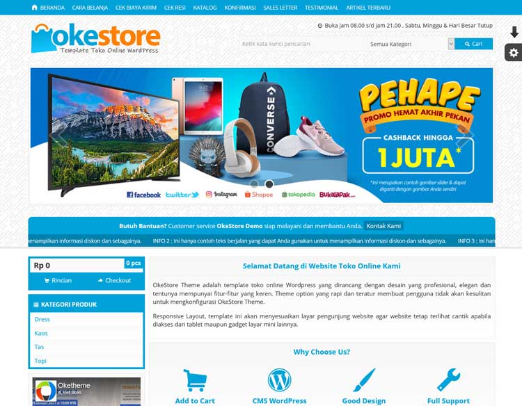 Toko Online Populer - Tokosatu Jasa Pembuatan Website dan Toko Online