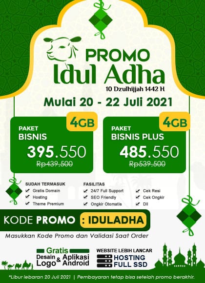 Promo Lebaran Idul Adha 2021 / 1442 H | Tokosatu.com Jasa Pembuatan ...